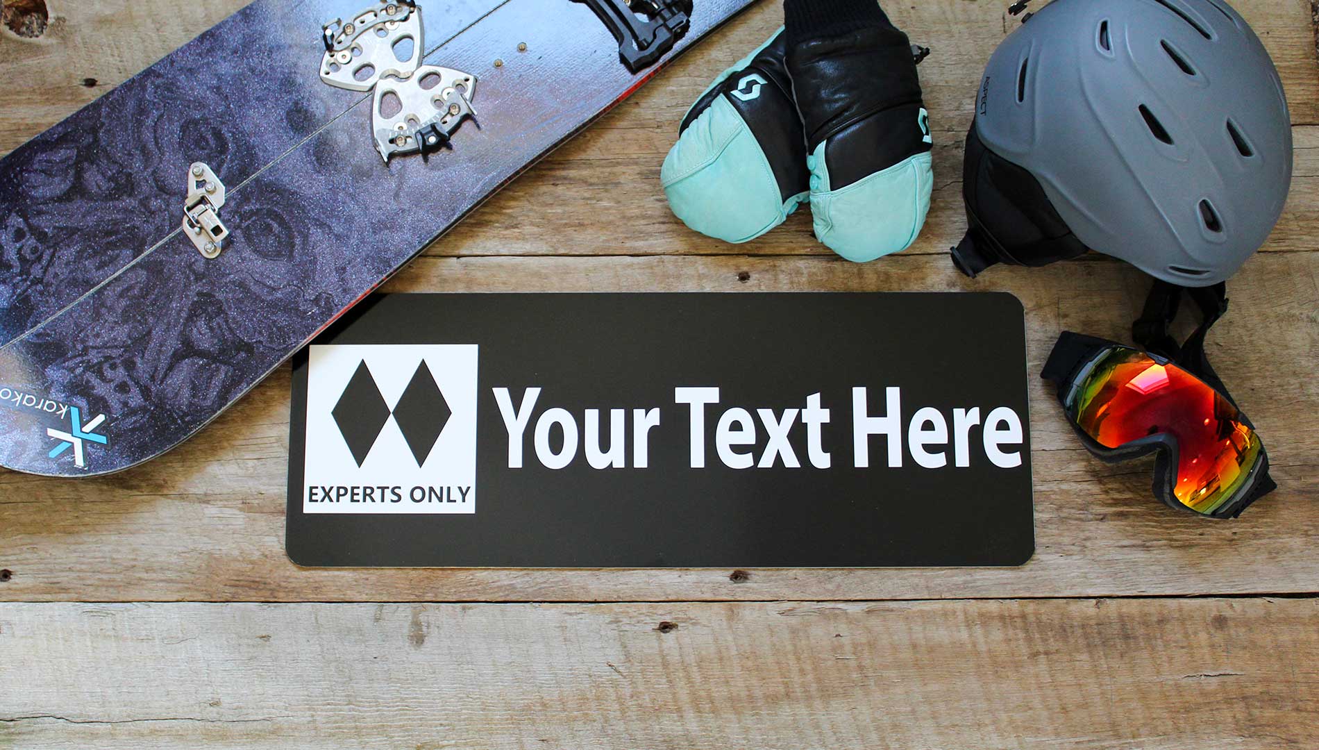 Custom Ski Signs, Double Black Diamond Signs | Signs of the Mountains