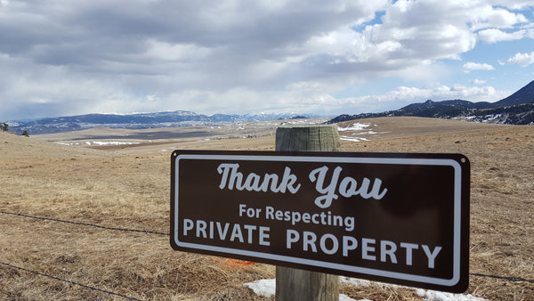 Metal Private Property Sign | Signs of the Mountains